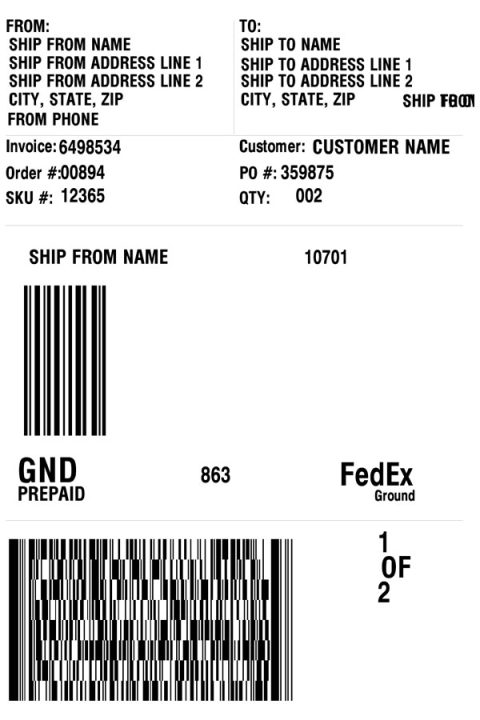 Fedex Shipping Label Templates | CYBRA