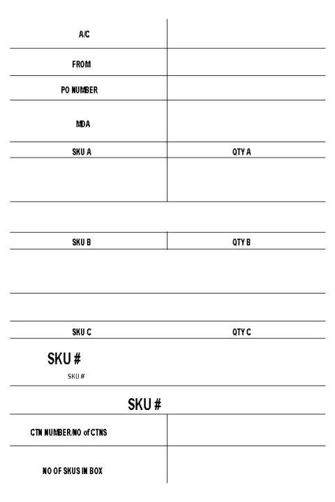 ASOS Carton Label Template | CYBRA