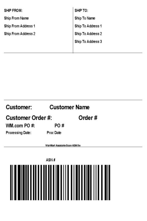 Walmart Shipping Label Template | CYBRA